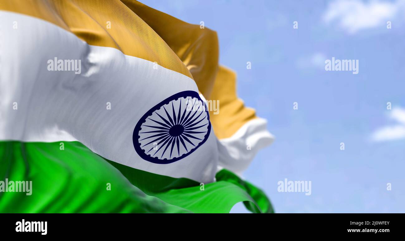 Indian flag in wind hi-res stock photography and images - Alamy
