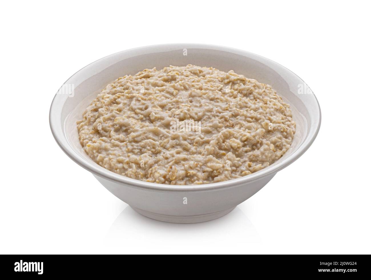 Bowl of oatmeal isolated on white background Stock Photo - Alamy