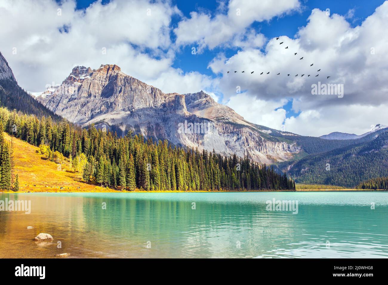 The lake with azure water Stock Photo - Alamy