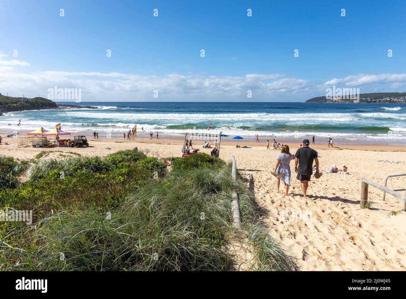 Freshwater Beach in Sydney, one of Sydney's famous northern beaches, on ...