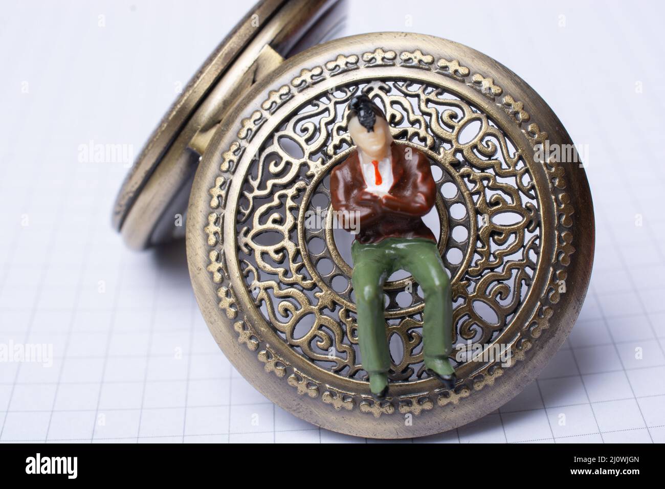 Little tiny man person figurine in view Stock Photo - Alamy