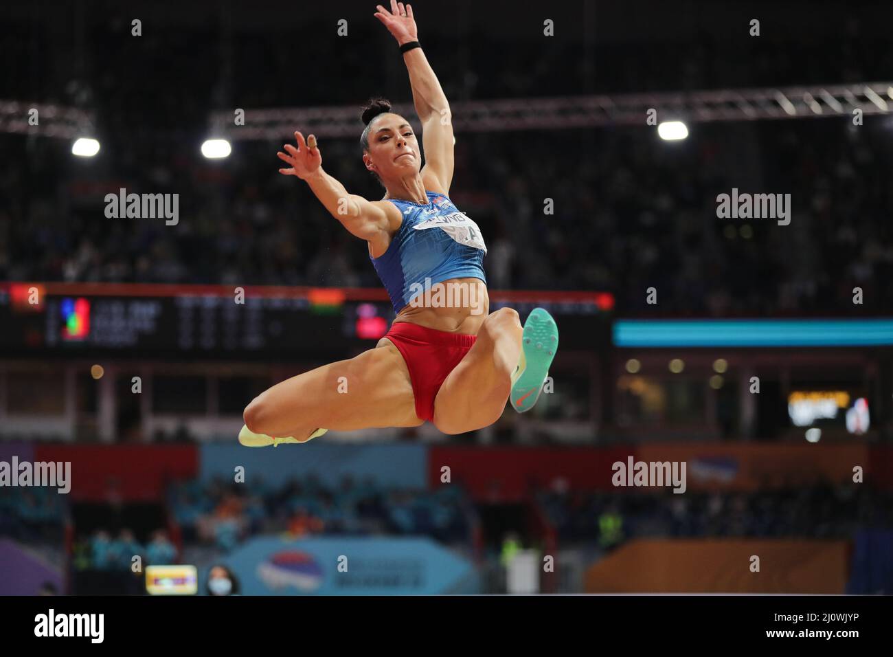 Belgrade, Serbia. 20th Mar, 2022. Ivana Vuleta of Serbia competes ...
