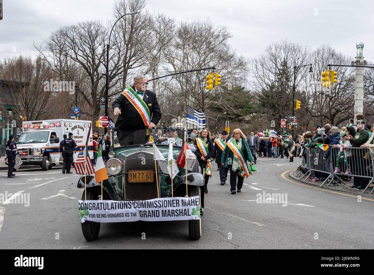 New York, USA. 20th Mar, 2022. Brooklyn Parks Commissioner Martin Maher ...