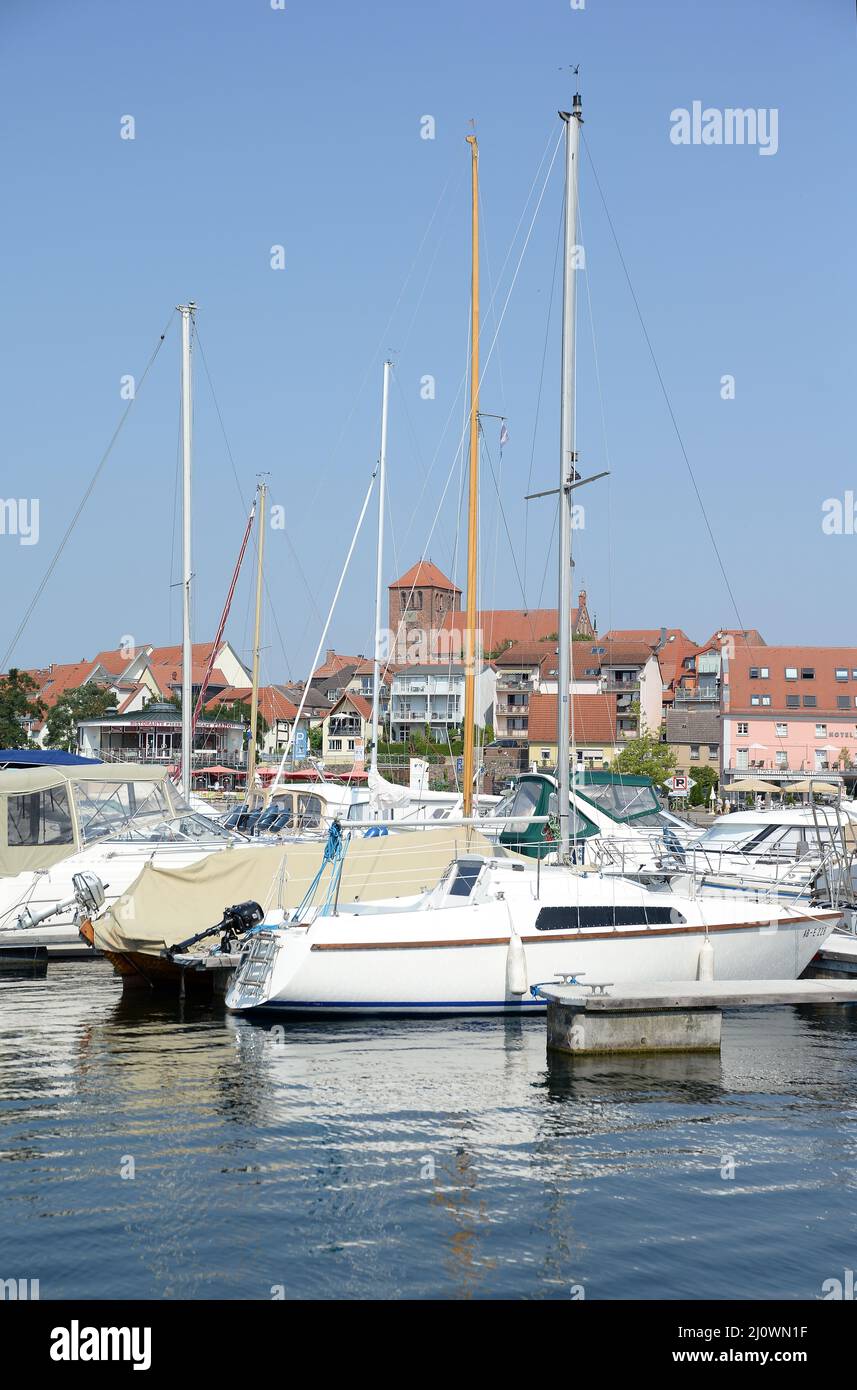 Port in Waren on the MÃ¼ritz Stock Photo - Alamy
