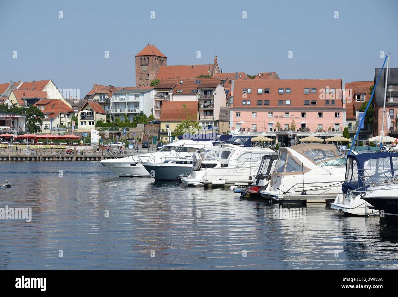 Port in Waren on the MÃ¼ritz Stock Photo - Alamy