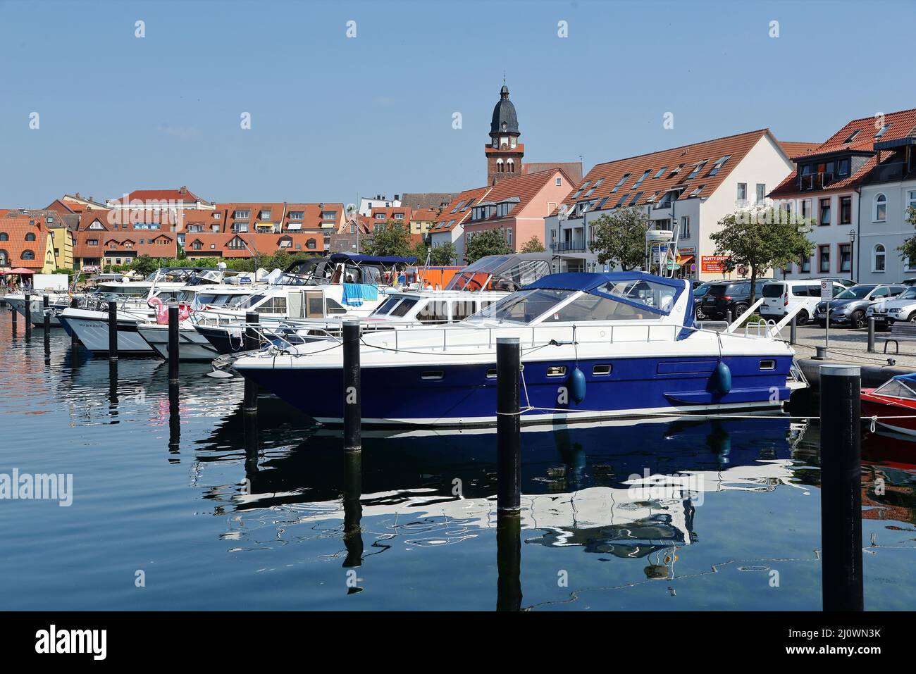 Port in Waren on the MÃ¼ritz Stock Photo - Alamy