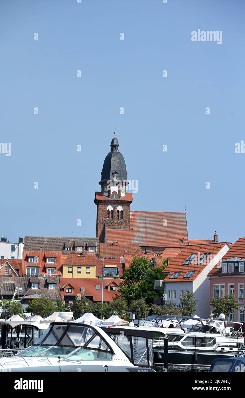 Port in Waren on the MÃ¼ritz Stock Photo - Alamy