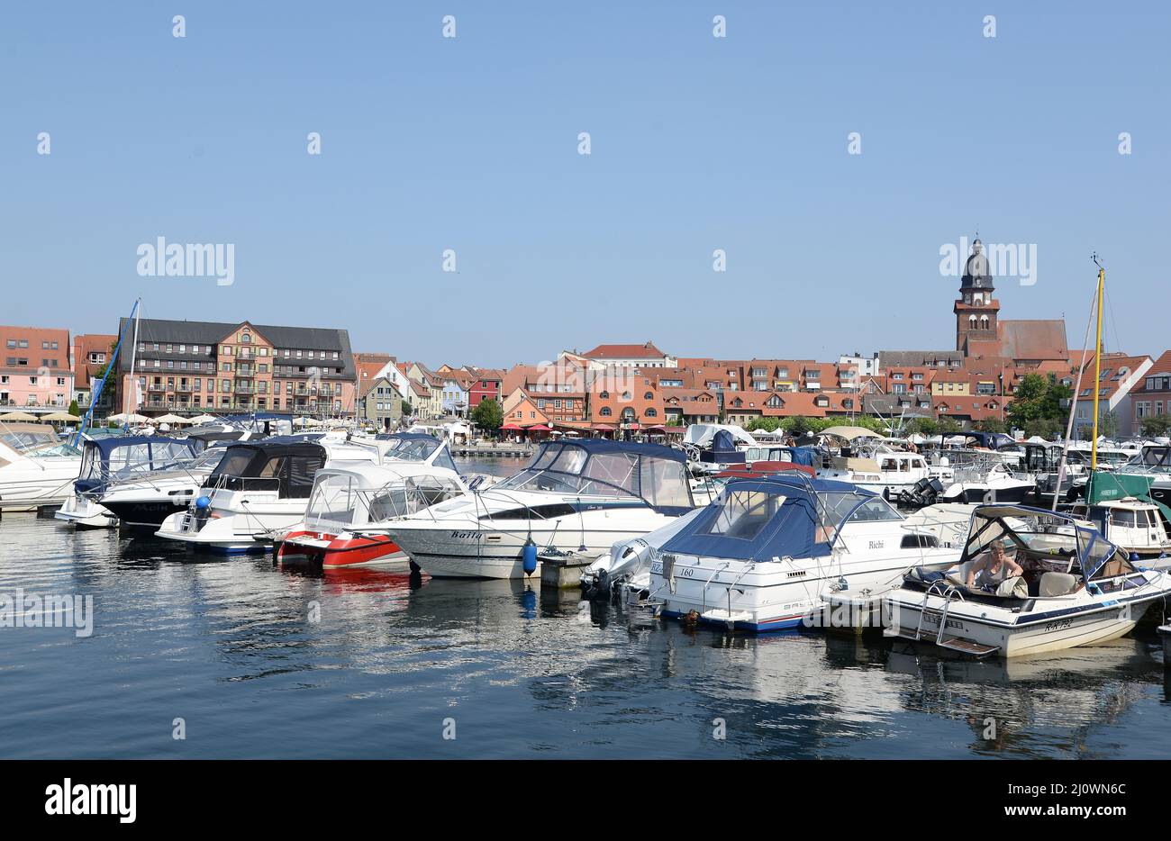 Port in Waren on the MÃ¼ritz Stock Photo - Alamy