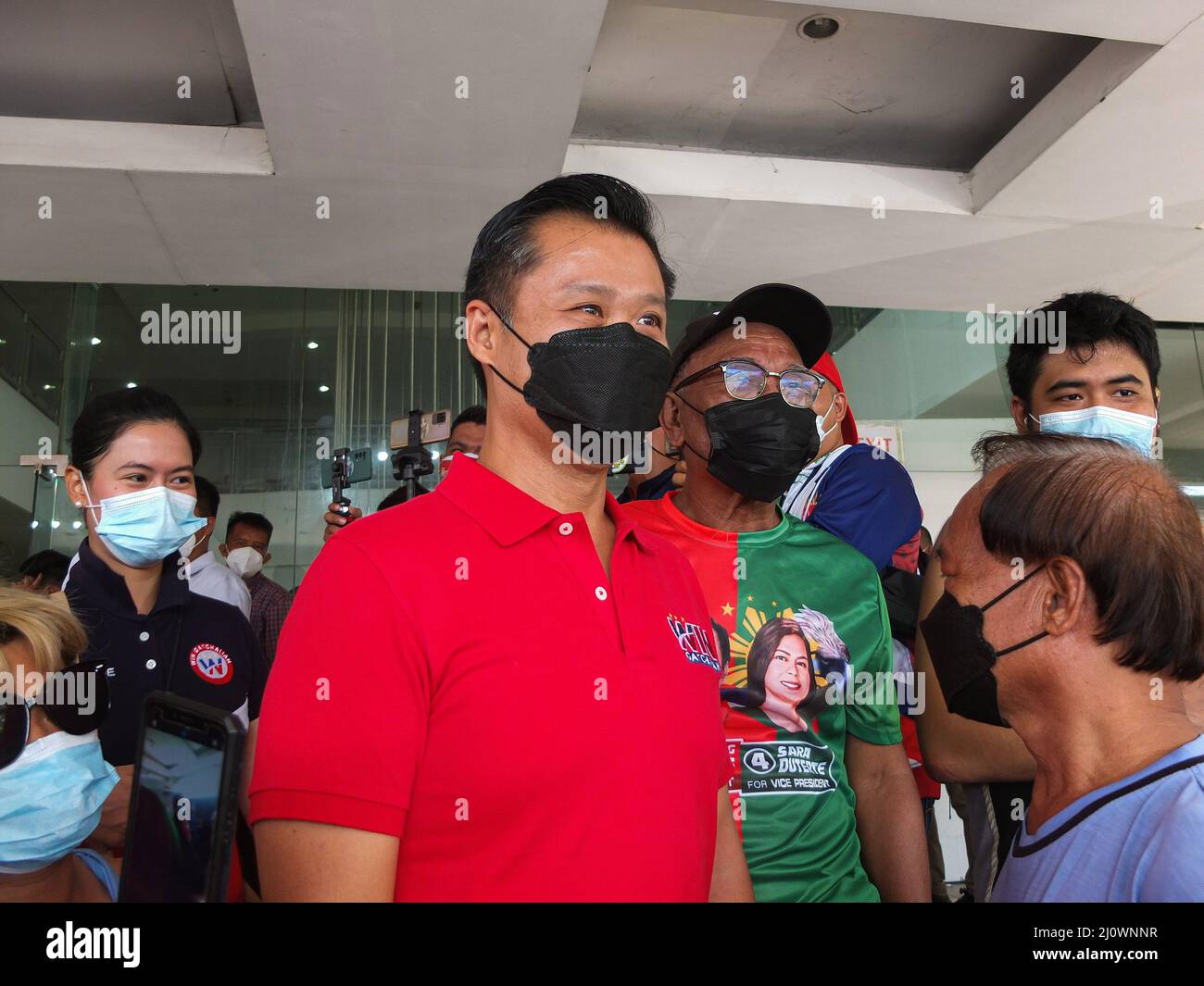 Senator Sherwin Gatchalian meets his supporters. Bongbong Marcos Jr ...