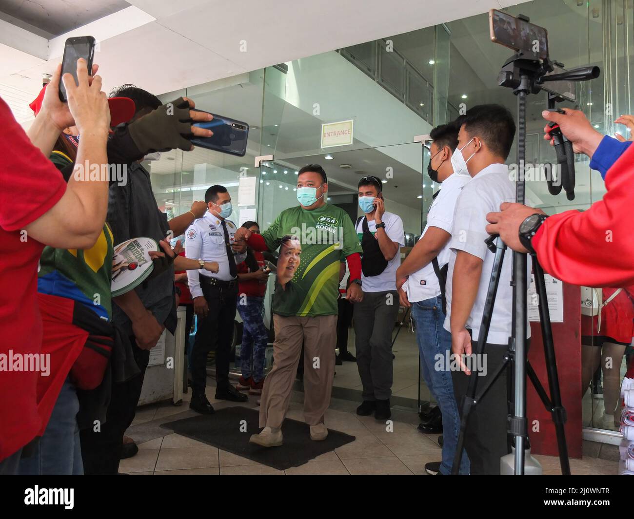 Former presidential spokesperson Harry Roque comes out of Navotas City ...