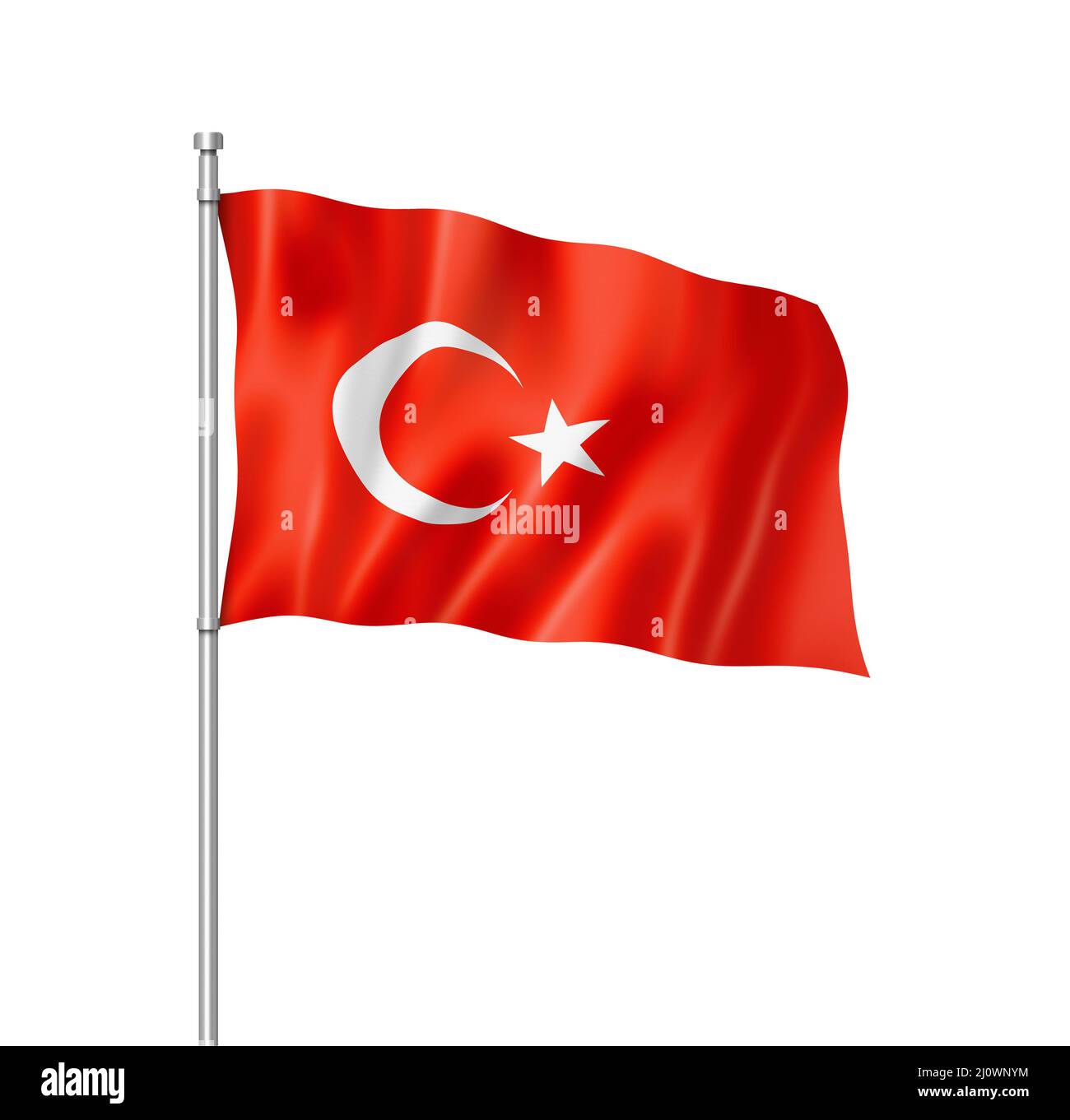 Turkish flag waving front hi-res stock photography and images - Alamy