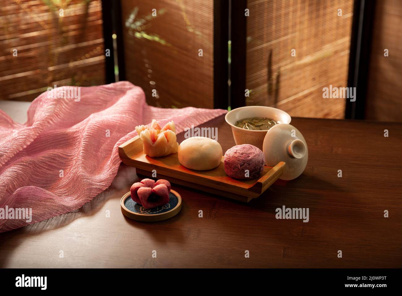 Chinese Traditional Food And Chinese Tea Stock Photo Alamy