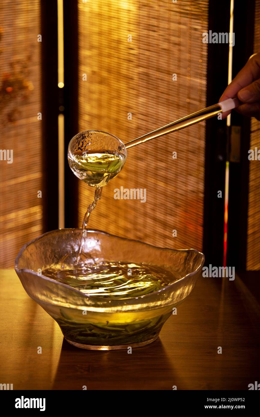 Chinese cuisine,Water shield soup Stock Photo - Alamy