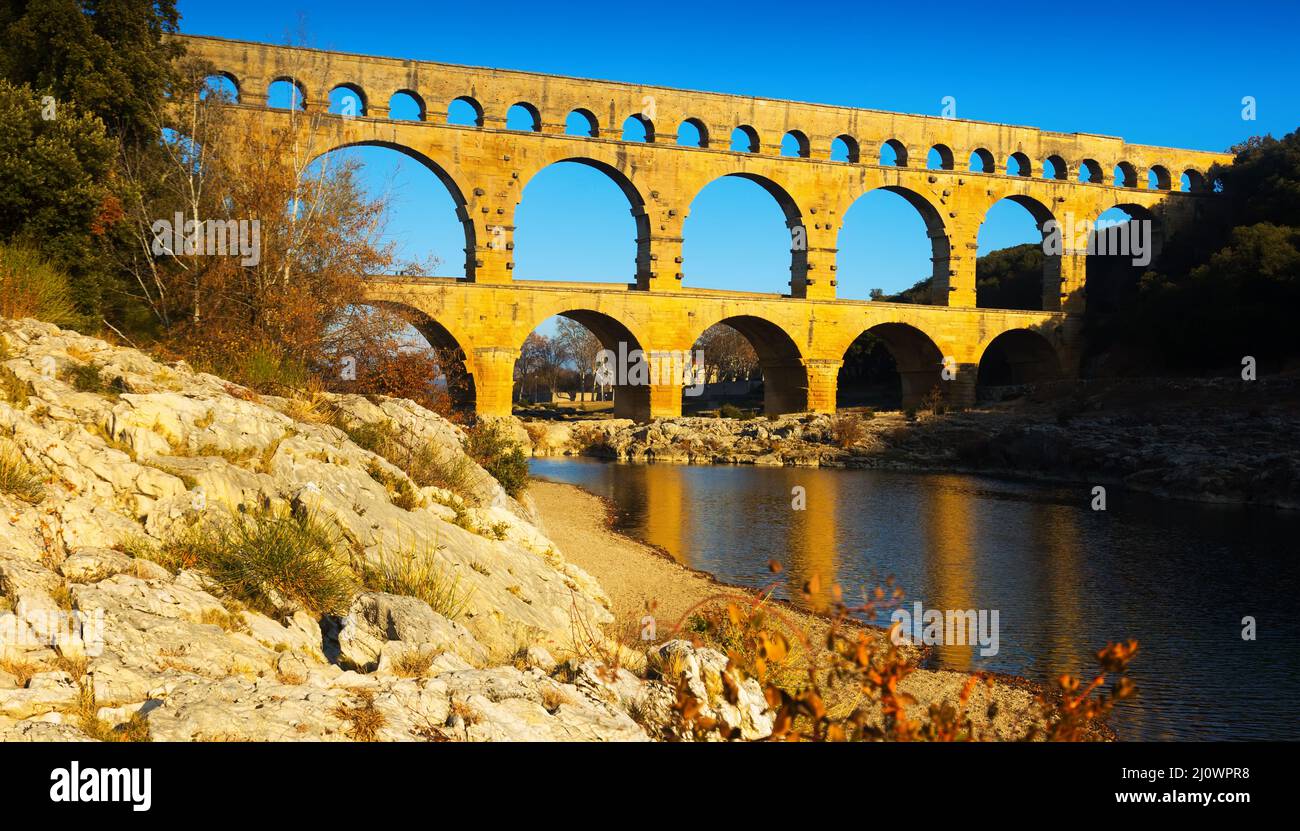 The Aqueduct Bridge is cultural landmark of France Stock Photo - Alamy