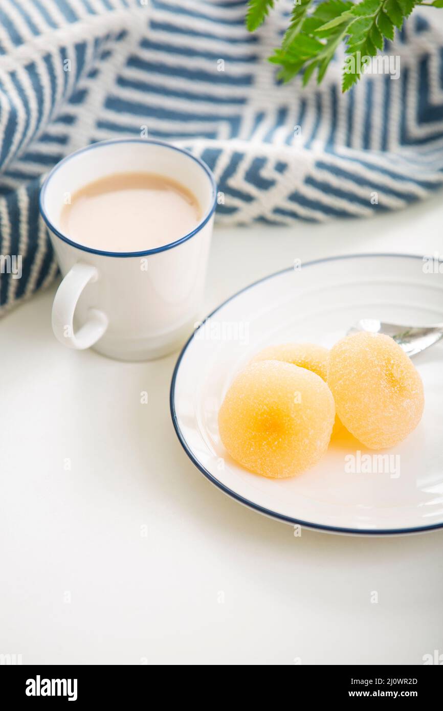 Chinese food,Milk tea and dessert - sweet food Stock Photo - Alamy