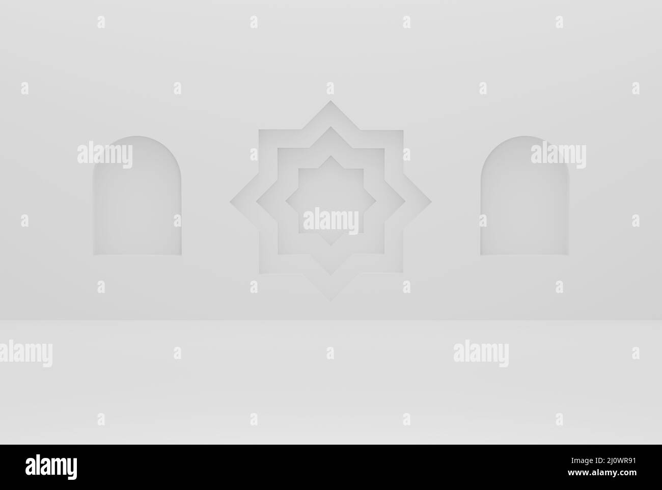 background islamic white color minimalist and modern style 3d ...