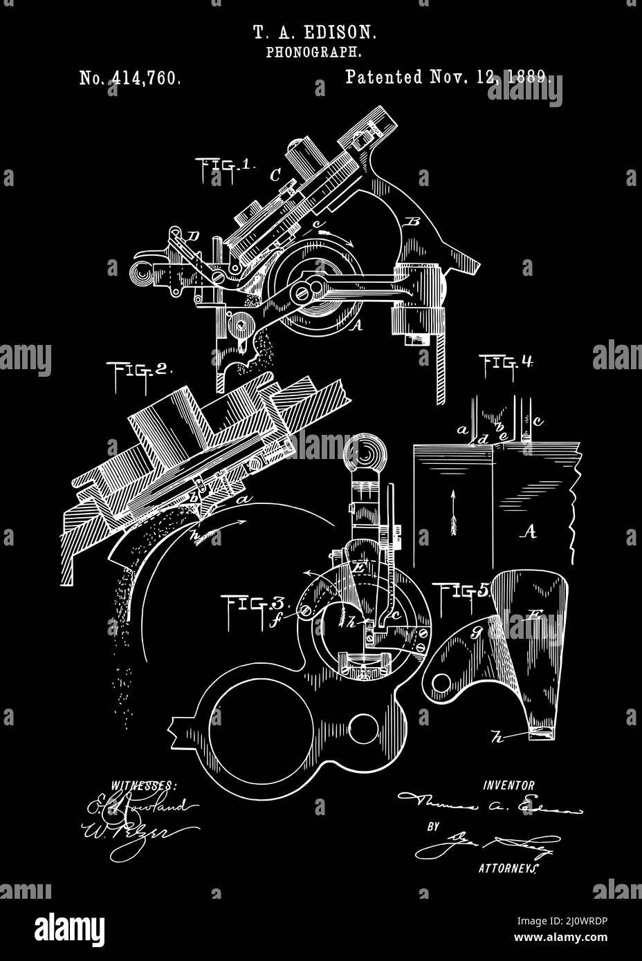 Thomas edison patent drawing hi-res stock photography and images - Alamy