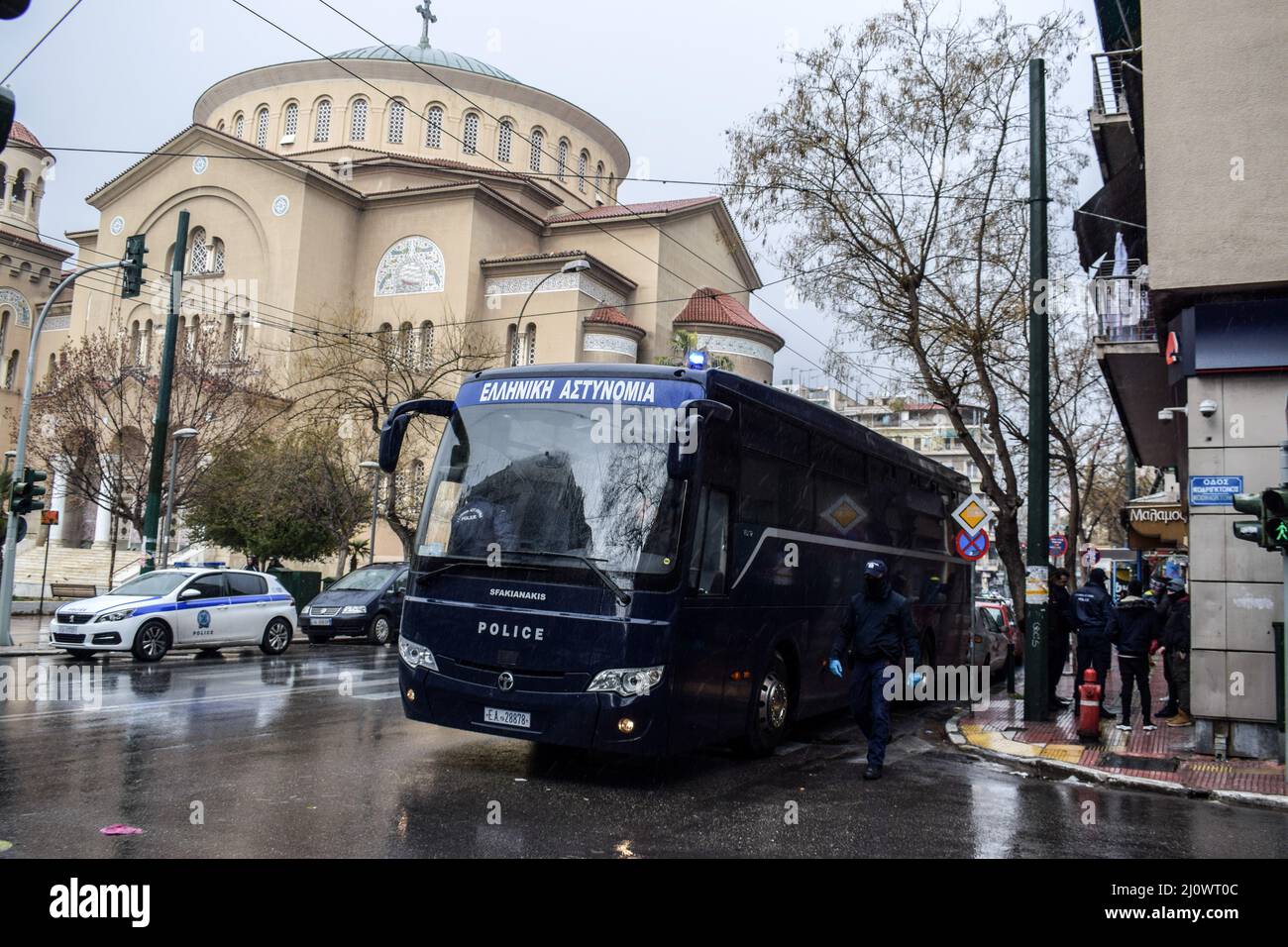 Police buses hi-res stock photography and images - Alamy