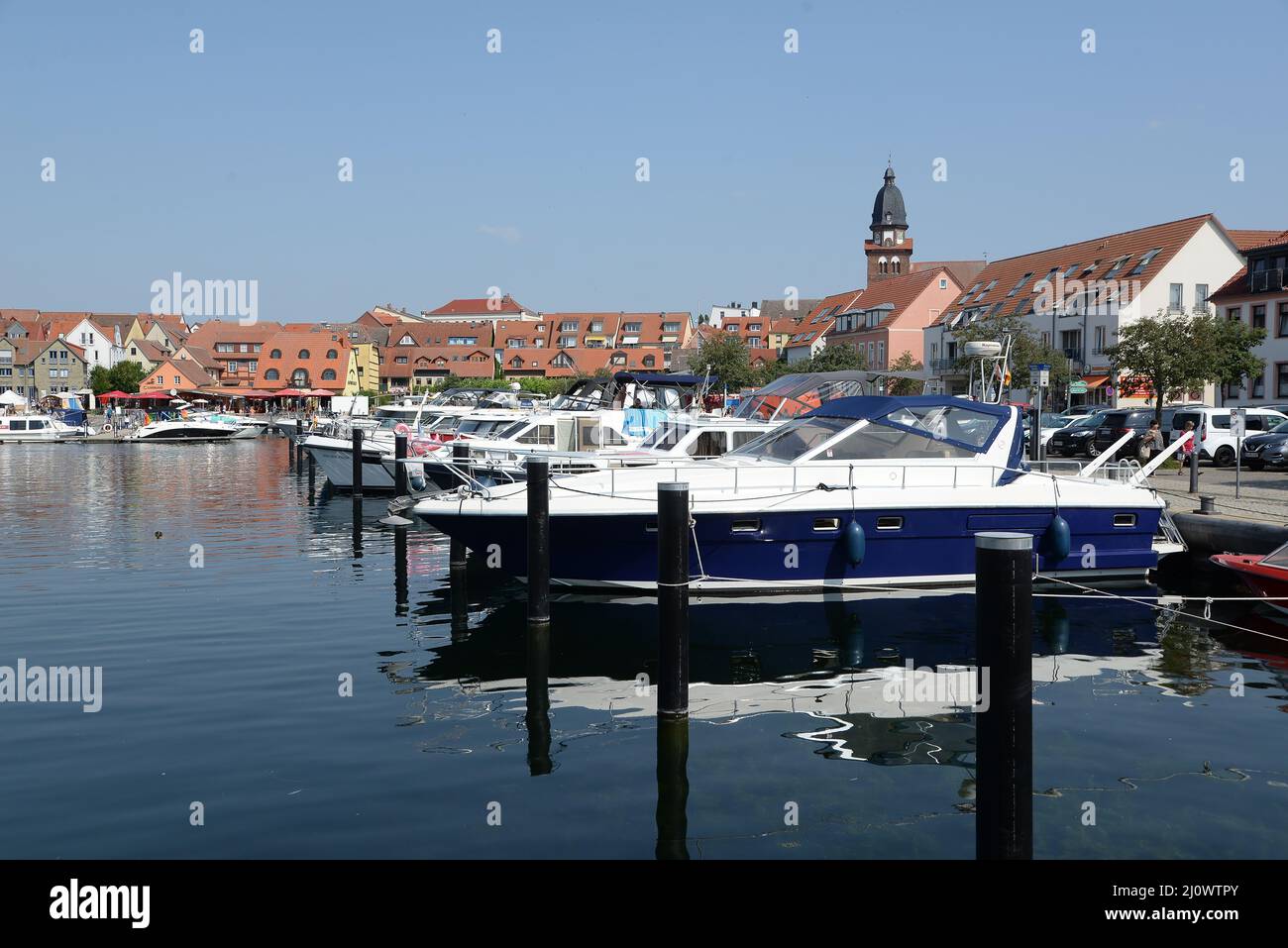 Port in Waren on the MÃ¼ritz Stock Photo - Alamy