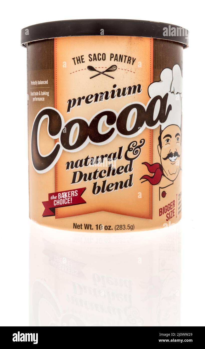 Winneconne, WI -19 March 2021: A package of the saco pantry cocao cocoa ...