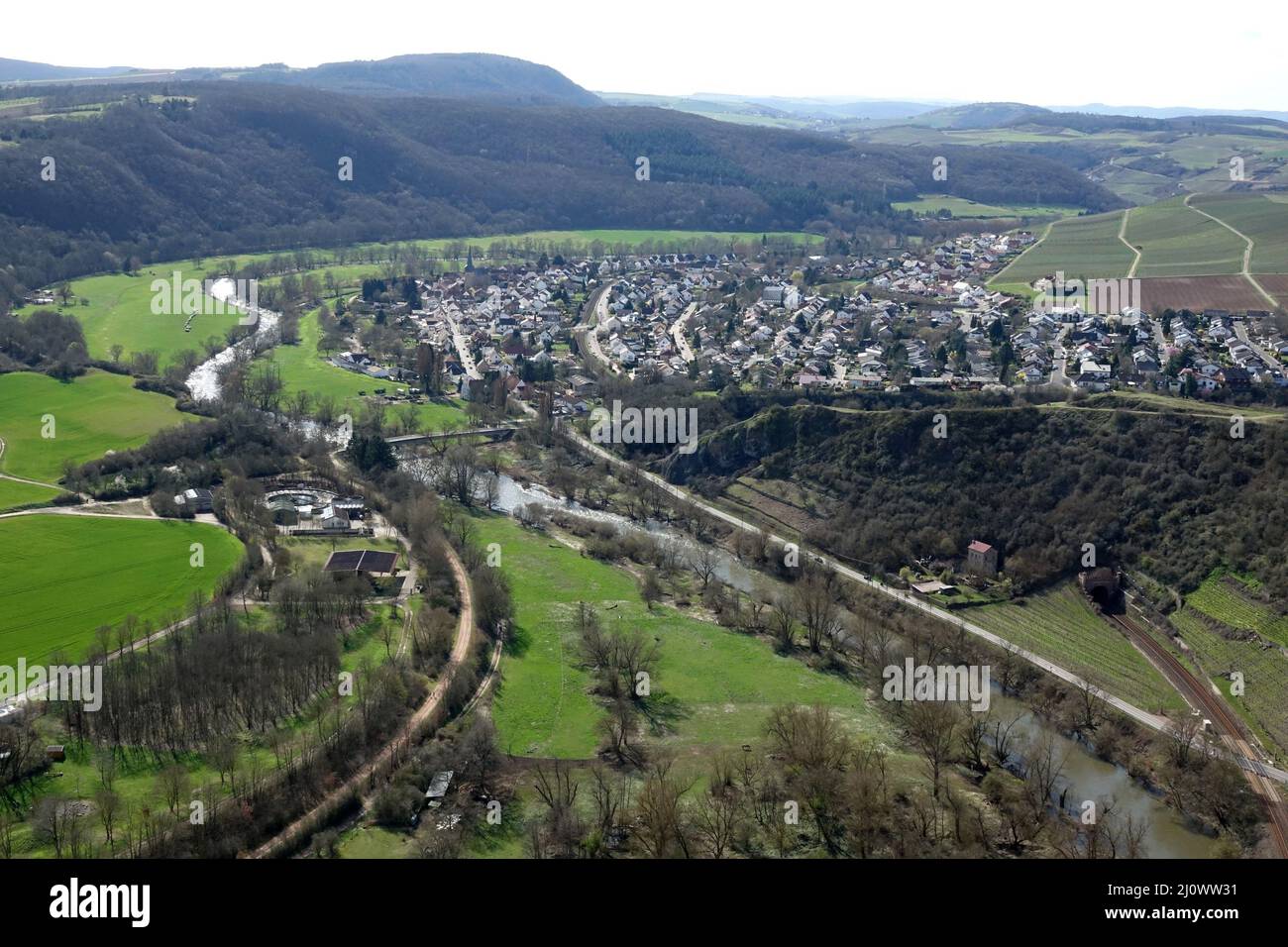 View from Rotenfels to Norheim Stock Photo - Alamy