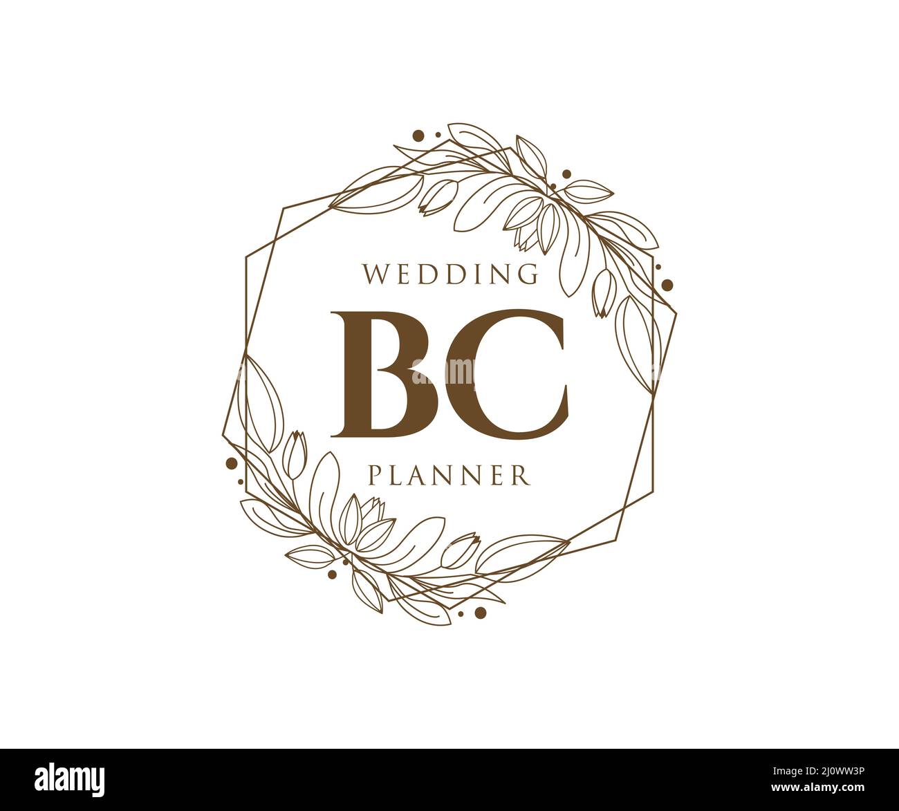 BC Initials letter Wedding monogram logos collection, hand drawn modern ...