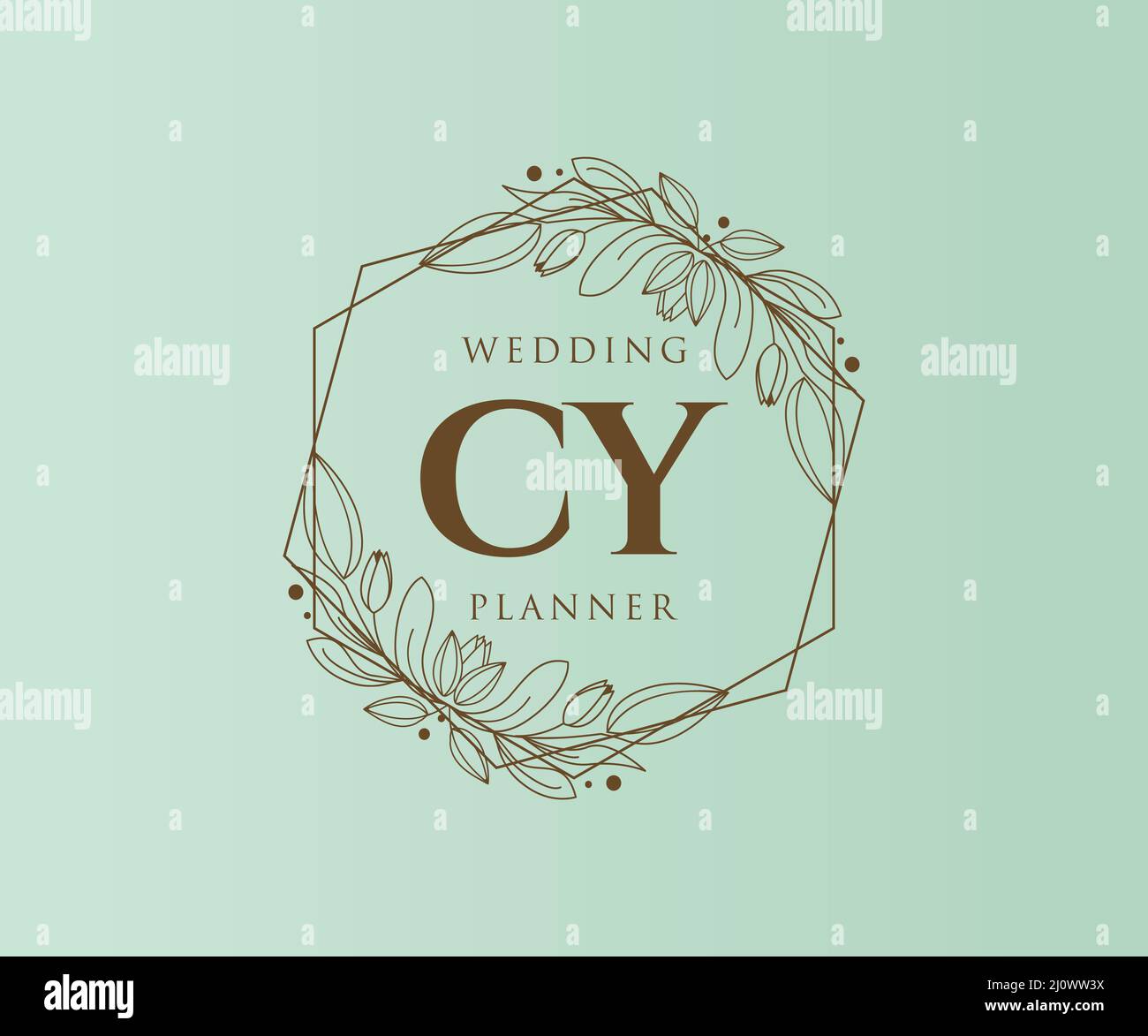 CY Initials letter Wedding monogram logos collection, hand drawn modern ...