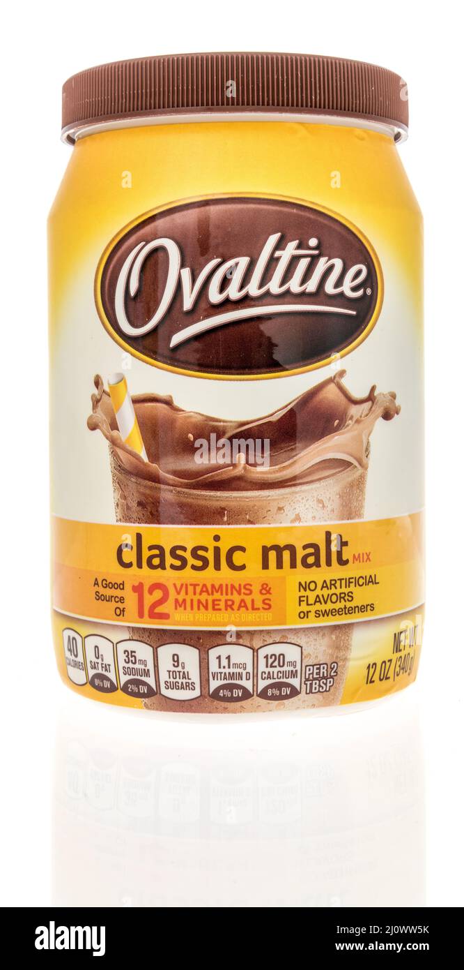 Winneconne, WI -19 March 2021: A package of Ovaltine classic malt drink ...