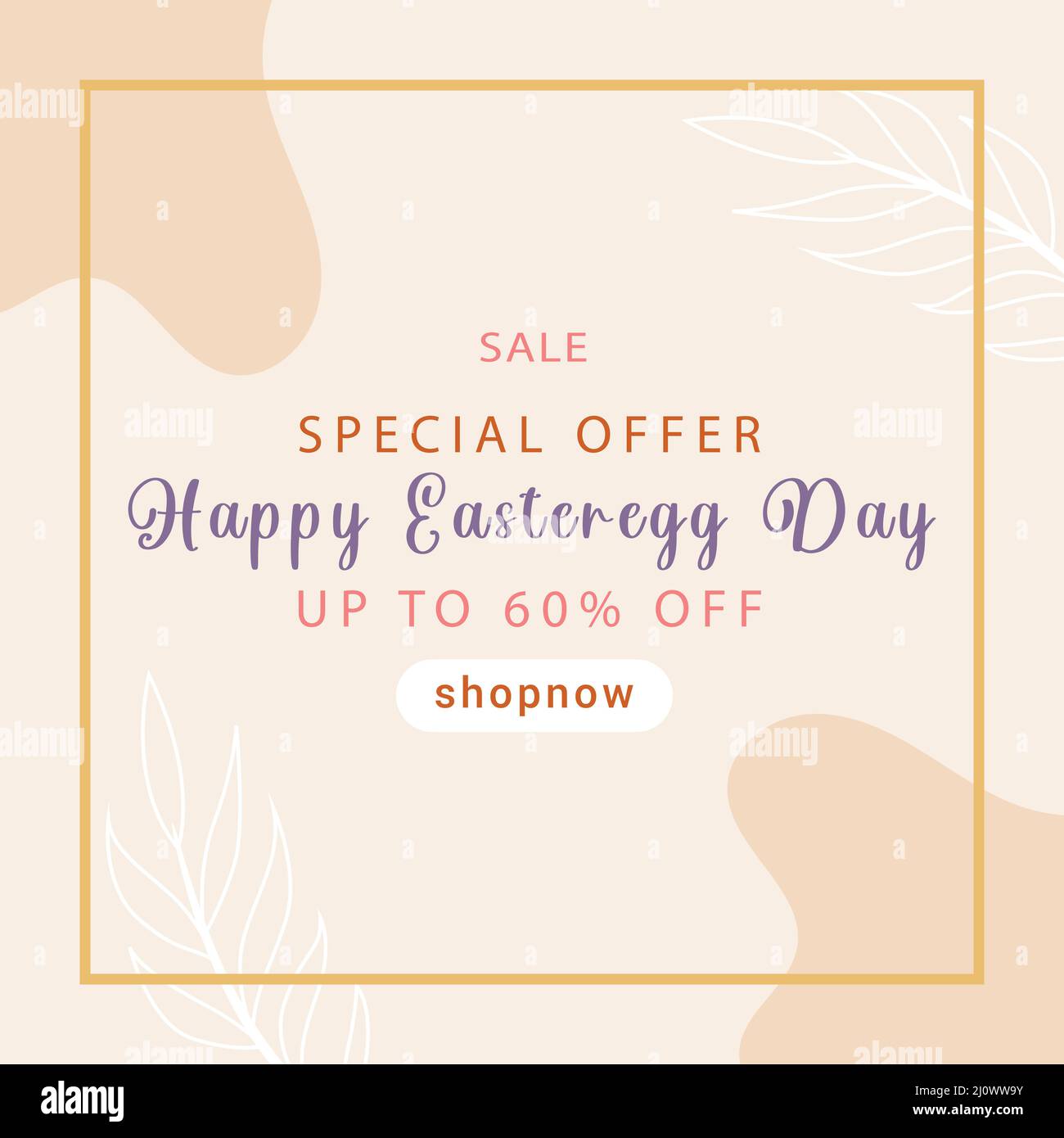 Modern abstract Easter egg sale post template Stock Vector Image & Art ...