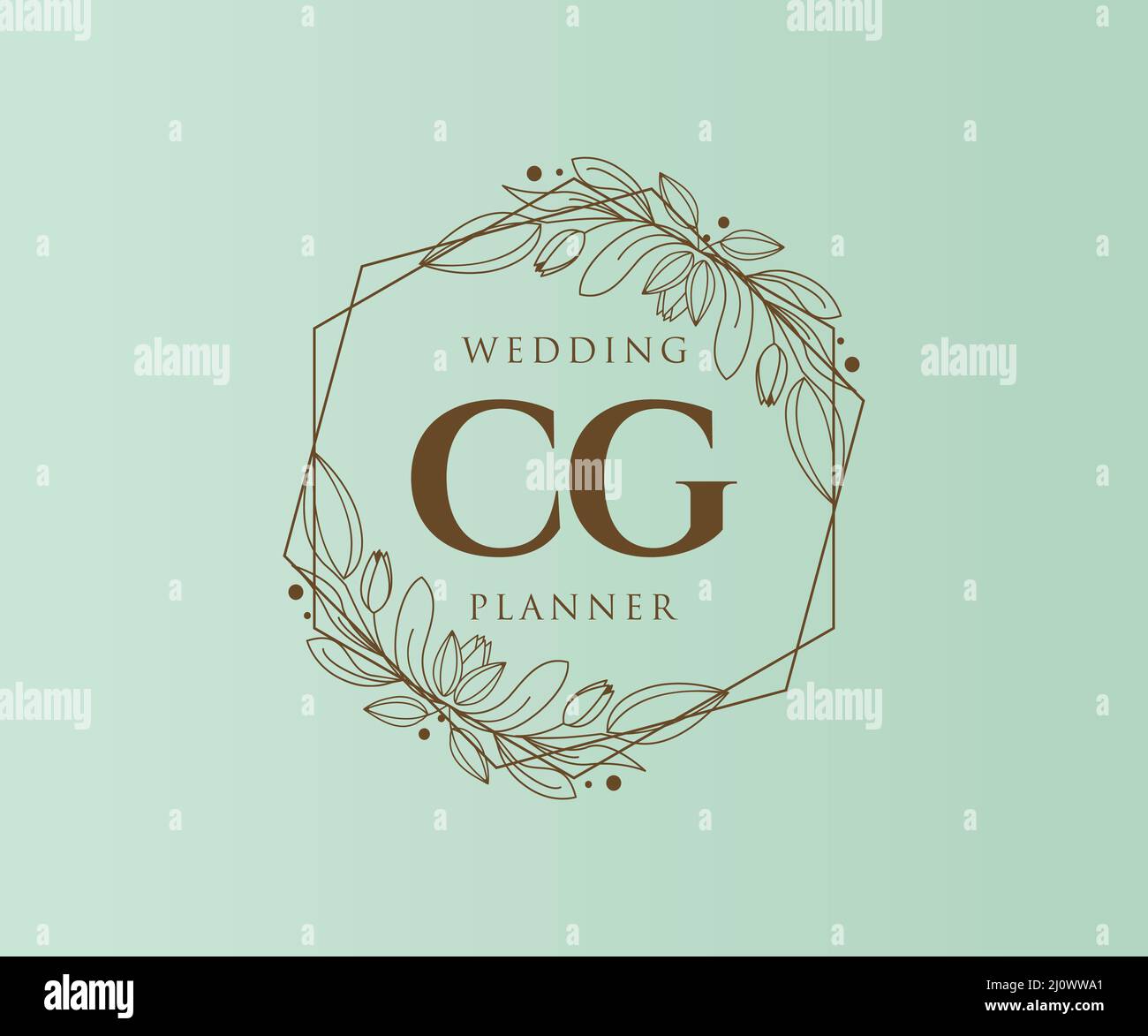CG Initials letter Wedding monogram logos collection, hand drawn modern minimalistic and floral ...
