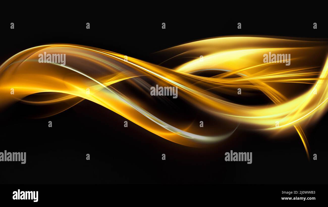 Golden Waves Background Stock Photo - Alamy