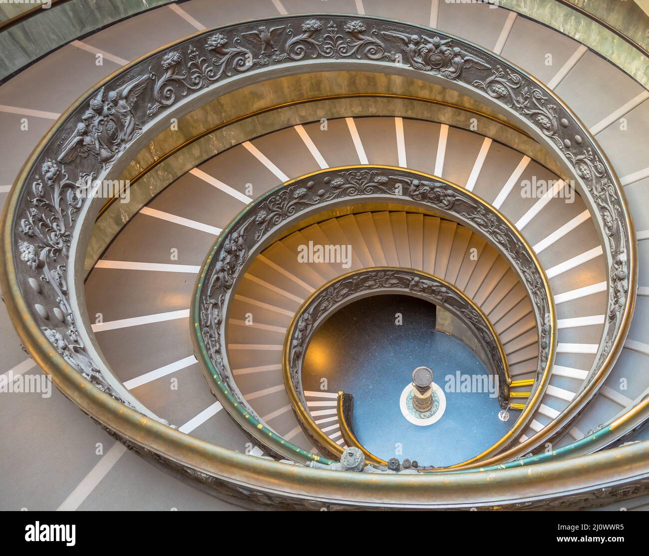 The famous spiral staircase in Vatica Museum - Rome, Italy Stock Photo ...