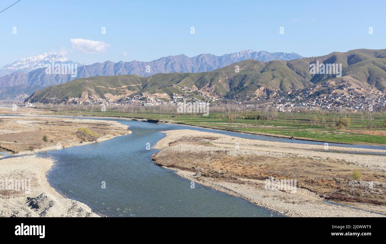 River swat high angle view beautiful scenery Stock Photo - Alamy