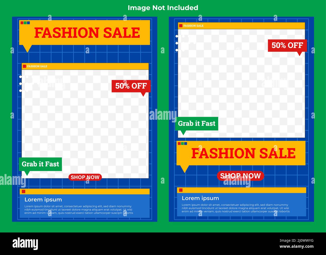 retro calssic fashion sale flyer template design Stock Photo - Alamy