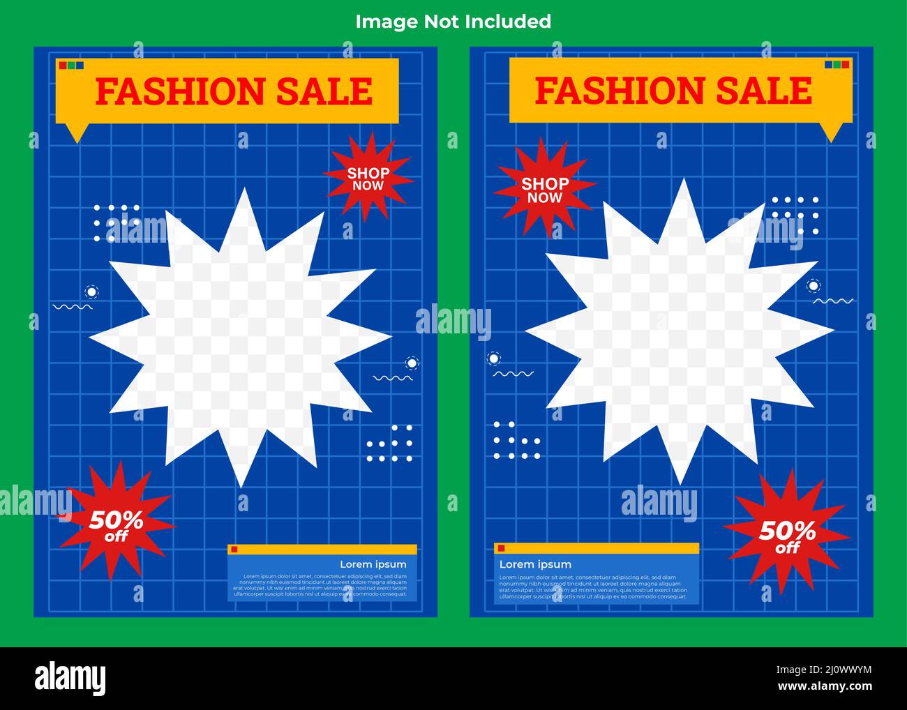 retro calssic fashion sale flyer template design Stock Photo - Alamy