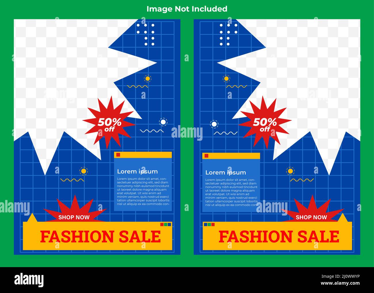 retro calssic fashion sale flyer template design Stock Photo - Alamy