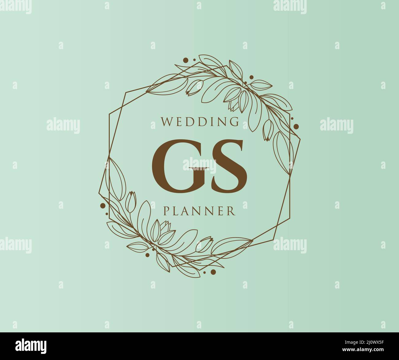 GS Initials letter Wedding monogram logos collection, hand drawn modern ...