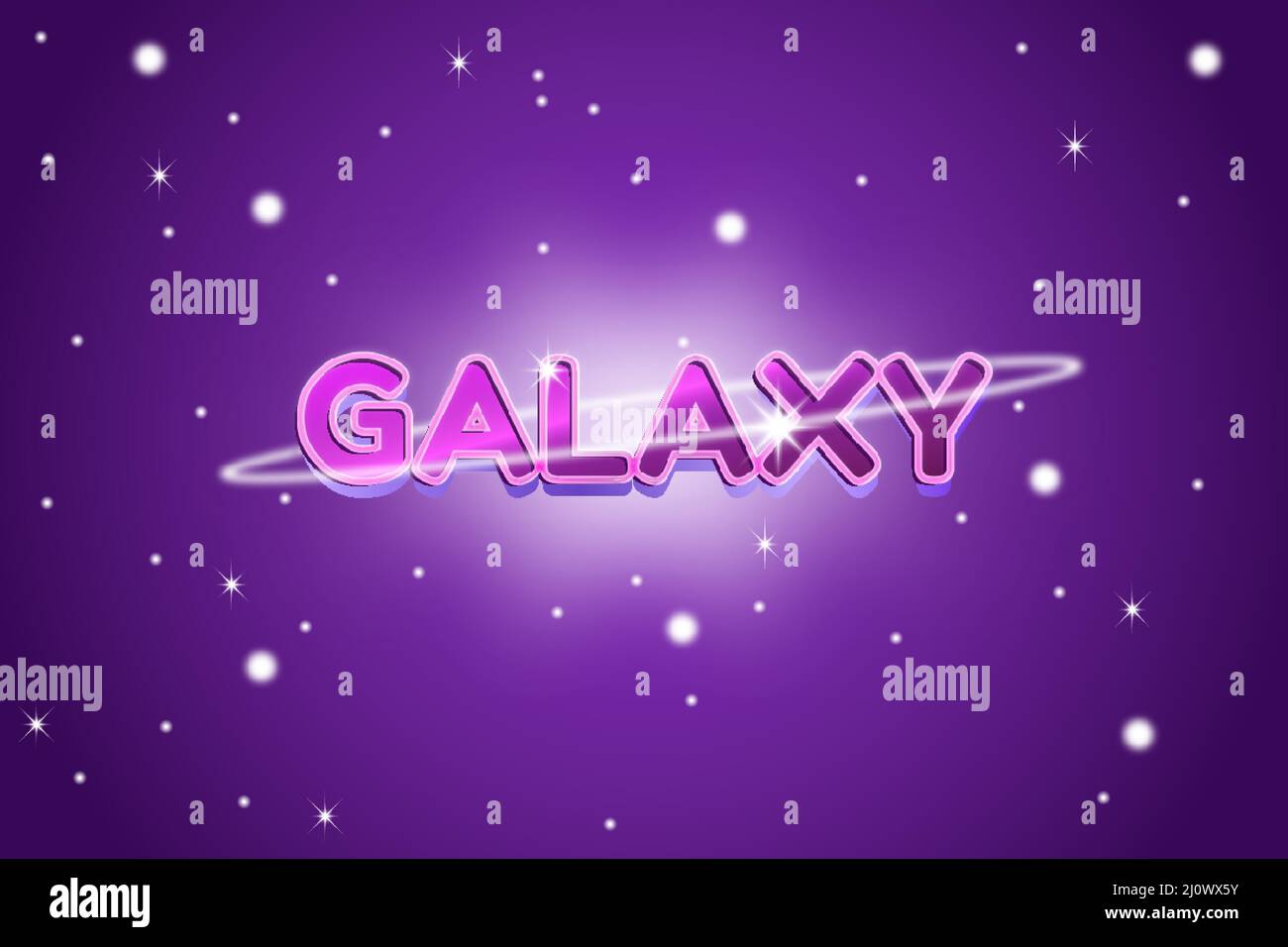 Editable text effects Galaxy , words and font can be changed Stock ...