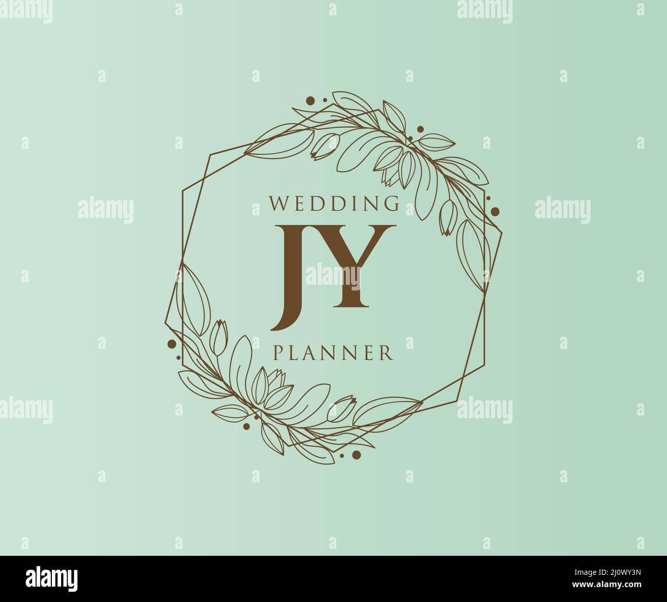 JY Initials letter Wedding monogram logos collection, hand drawn modern ...