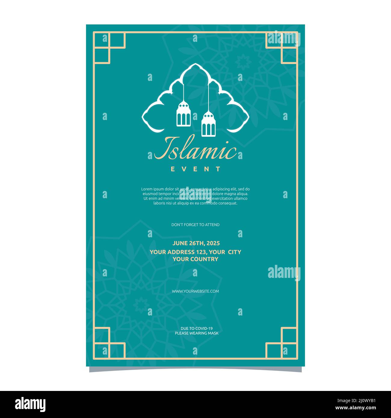 Islamic flat illustration hi-res stock photography and images - Alamy