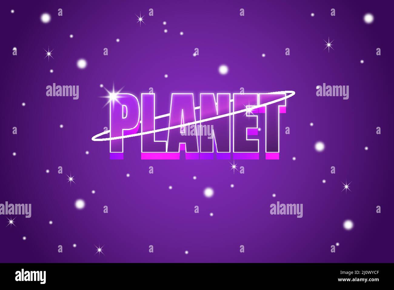 Editable text effects Planet , words and font can be changed Stock ...