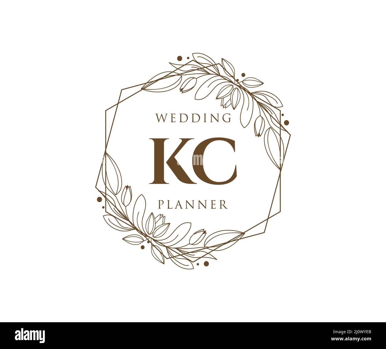 KC Initials letter Wedding monogram logos collection, hand drawn modern ...