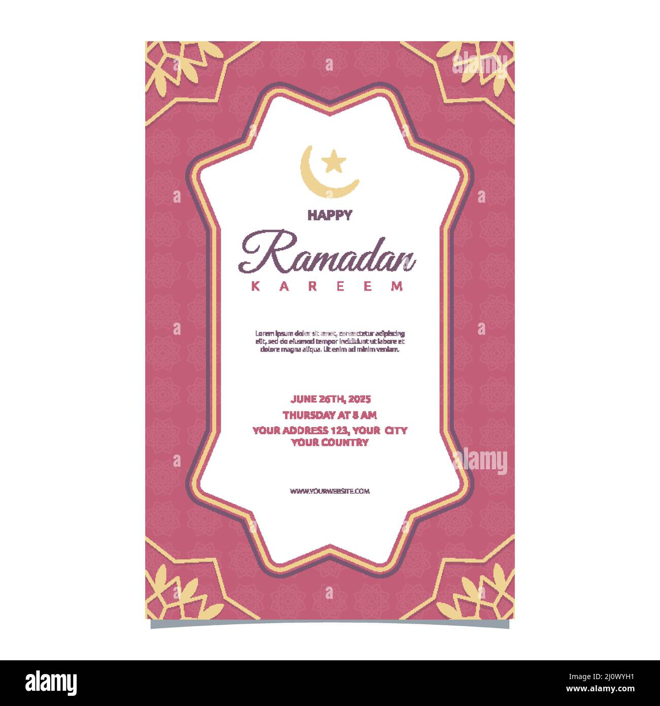 Ramadan islamic greeting background template Stock Vector Images - Alamy