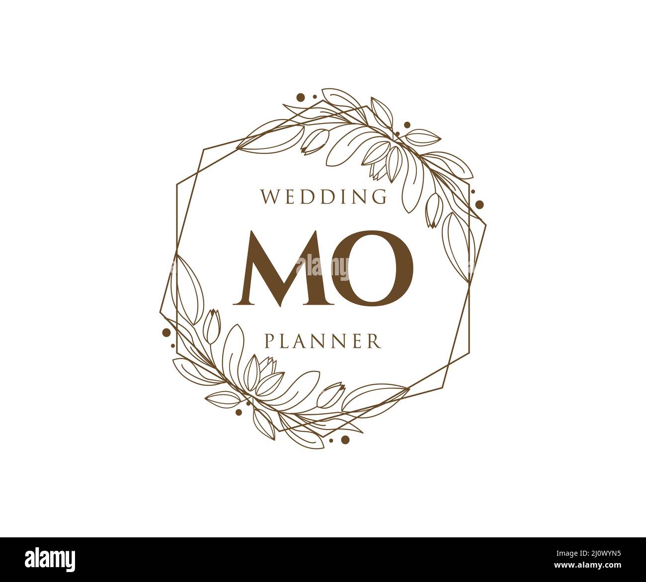 MO Initials letter Wedding monogram logos collection, hand drawn modern ...