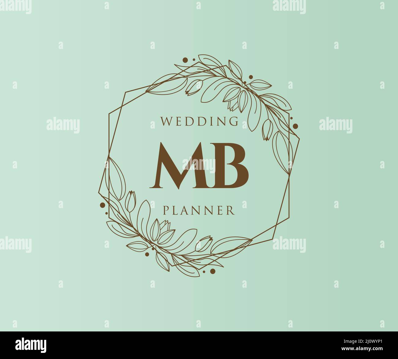 MB Initials letter Wedding monogram logos collection, hand drawn modern ...