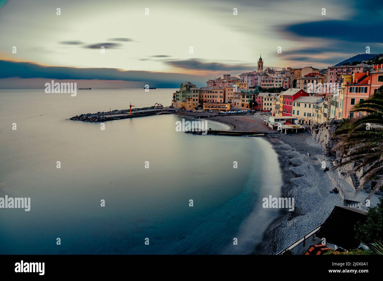 View of the village of Bogliasco Stock Photo - Alamy