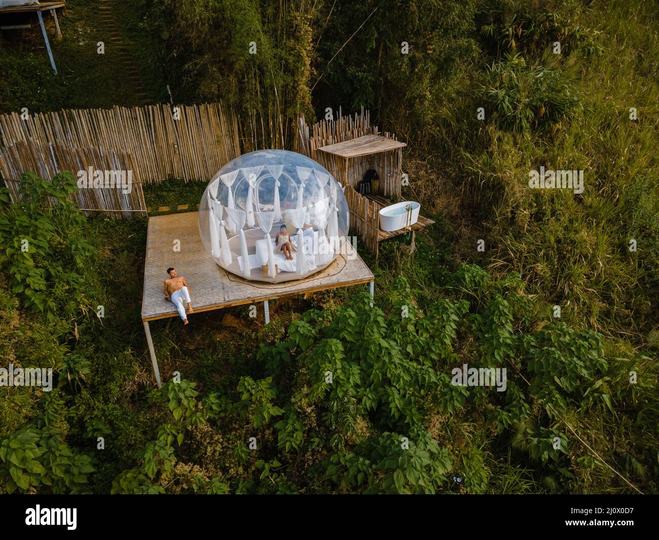 Bubble dome tent glamping in the mountains of Chiang Mai Thailand ...