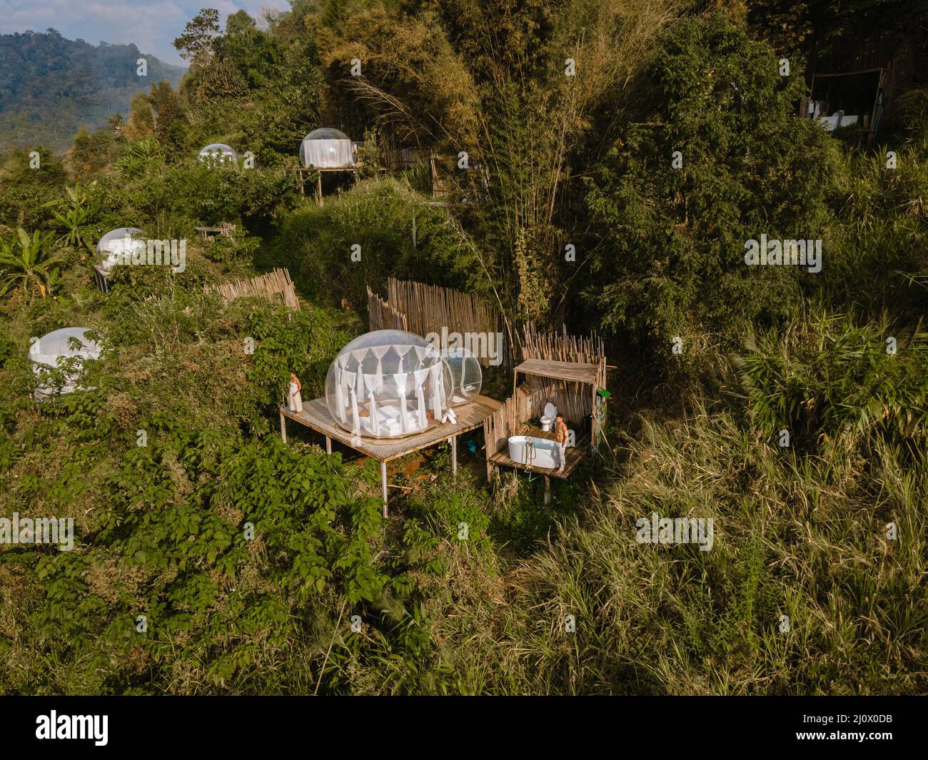 Bubble dome tent glamping in the mountains of Chiang Mai Thailand ...