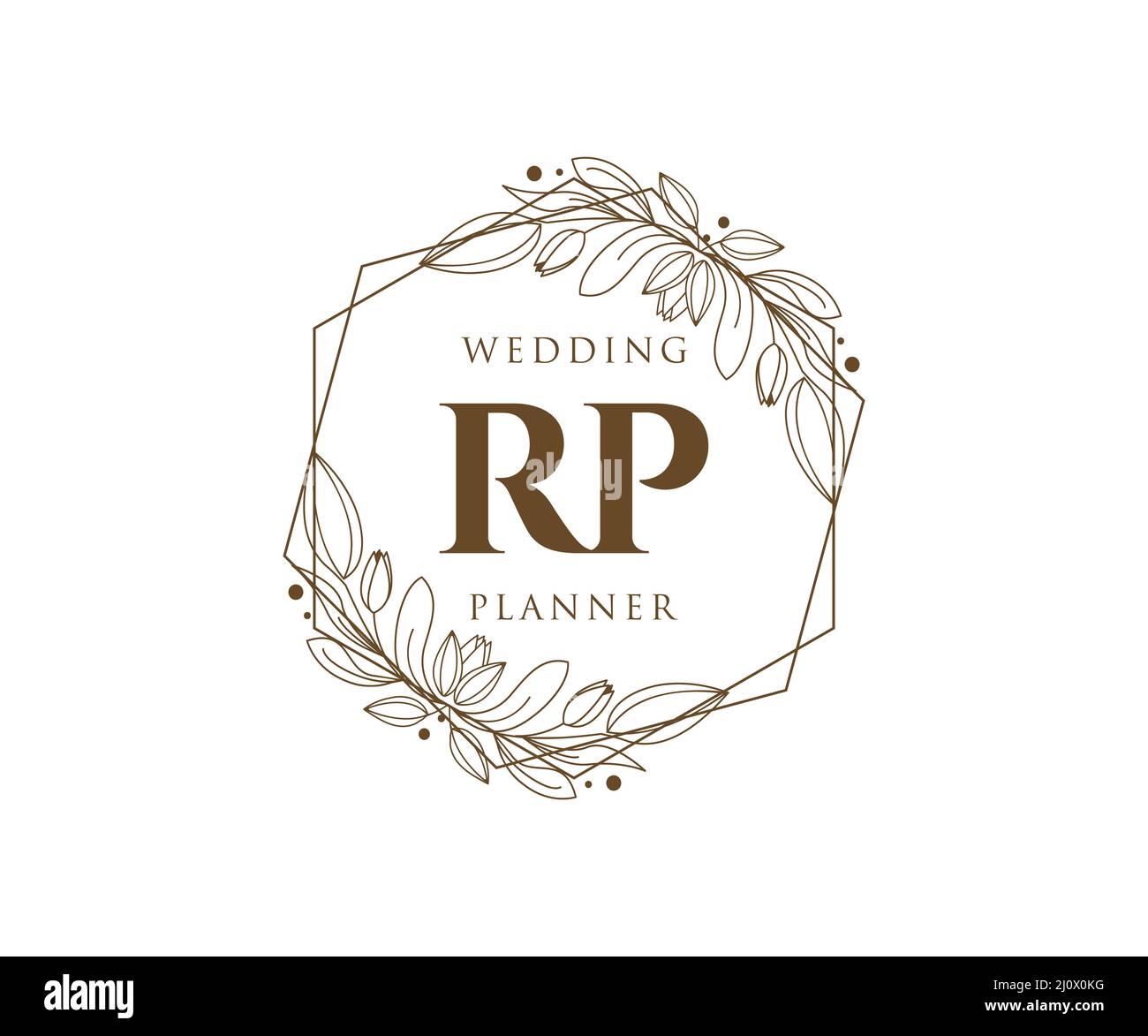 RP Initials letter Wedding monogram logos collection, hand drawn modern ...