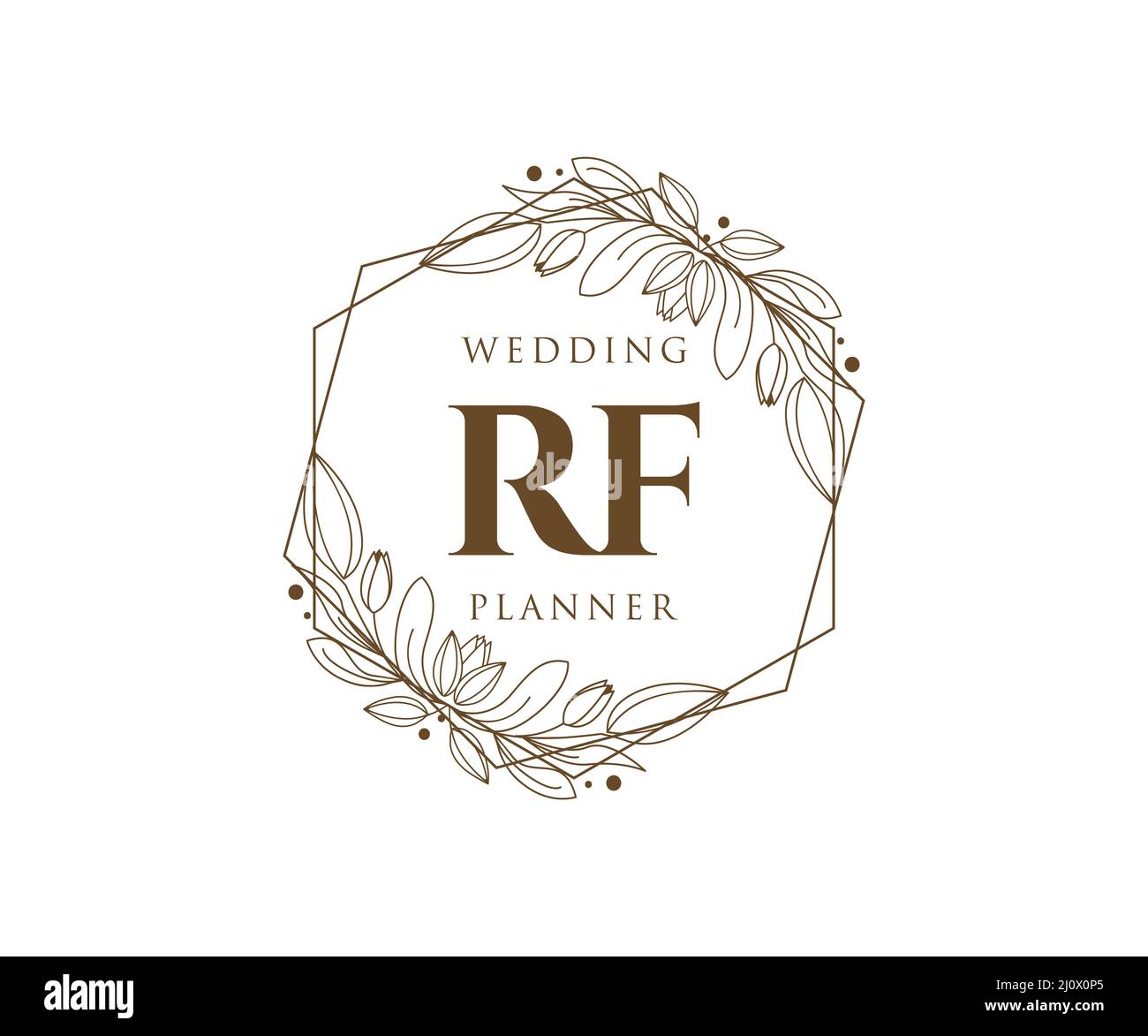 RF Initials letter Wedding monogram logos collection, hand drawn modern ...